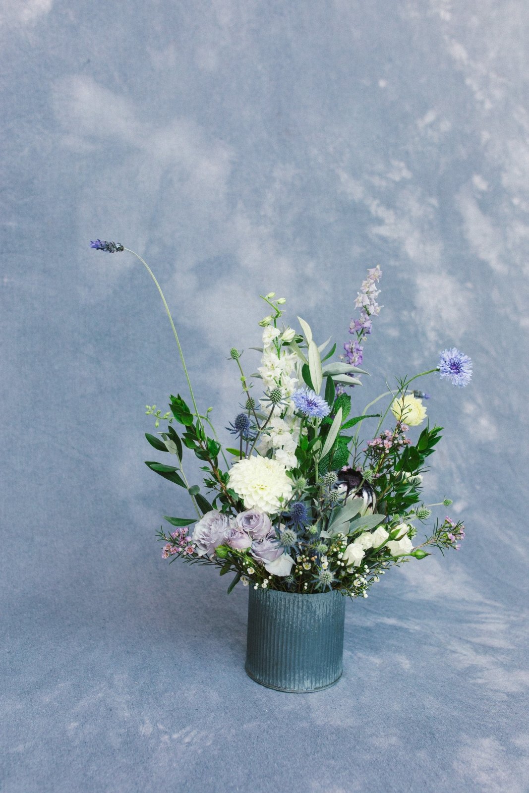 Ray of Light Floral Arrangement in LA | Calming Blue & Green Bouquet ...